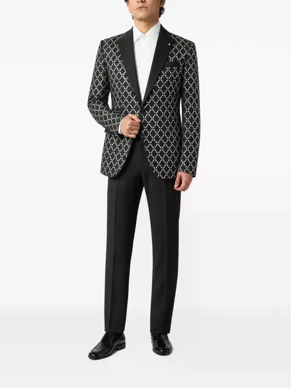 Philipp Plein Blazer All-over Strass Baguettes
