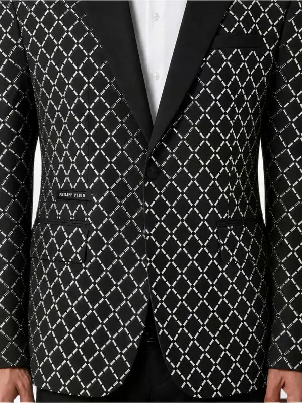 Philipp Plein Blazer All-over Strass Baguettes