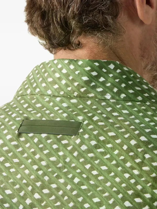 Zegna Print-pattern Linen Shirt