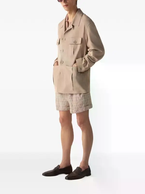 Zegna Pocket-details Leather Sahariana Jacket