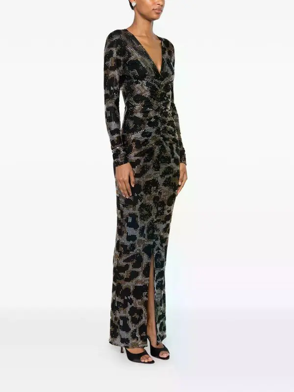 MIRON Embellished Ruched Dress