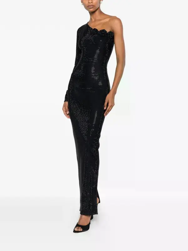 MIRON One-shoulder Embellished Dress