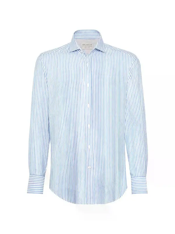 Brunello Cucinelli Striped Long-sleeve Shirt