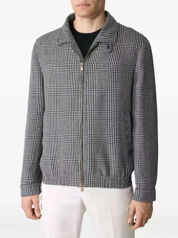 Brunello Cucinelli Prince Of Wales Houndstooth Shirt Jacket