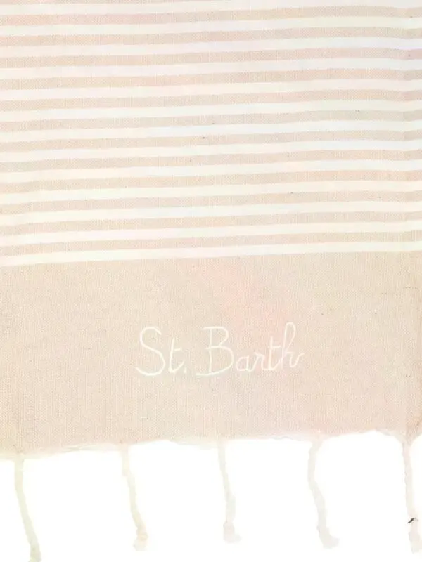 MC2 SAINT BARTH Foutas Stripe-pattern Fringed Beach Towel