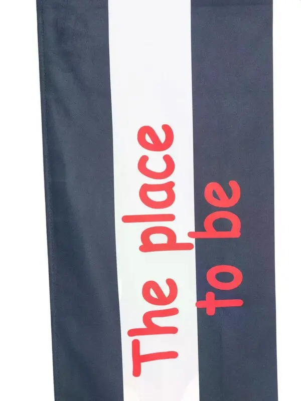 MC2 SAINT BARTH Aidan Striped Logo-print Beach Towel
