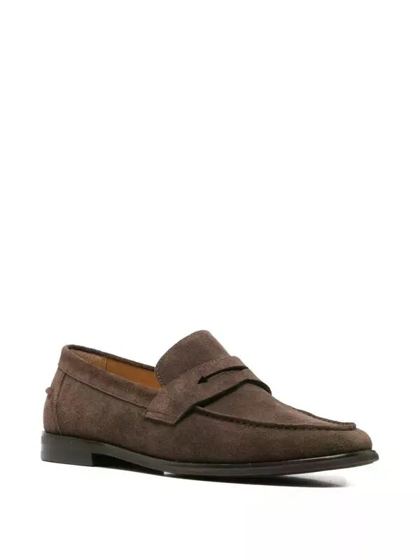 SERGIO MORETTI FIRENZE Suede Penny Loafers