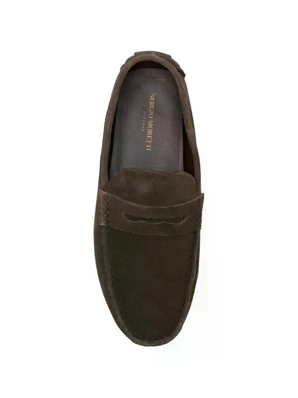 SERGIO MORETTI FIRENZE Suede Penny Loafers