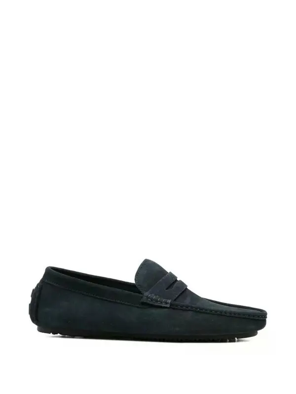 SERGIO MORETTI FIRENZE Suede Penny Loafers