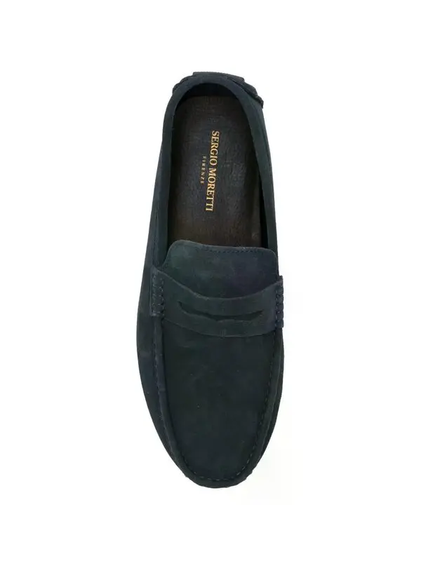SERGIO MORETTI FIRENZE Suede Penny Loafers