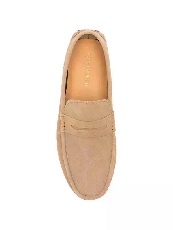 SERGIO MORETTI FIRENZE Suede Penny Loafers