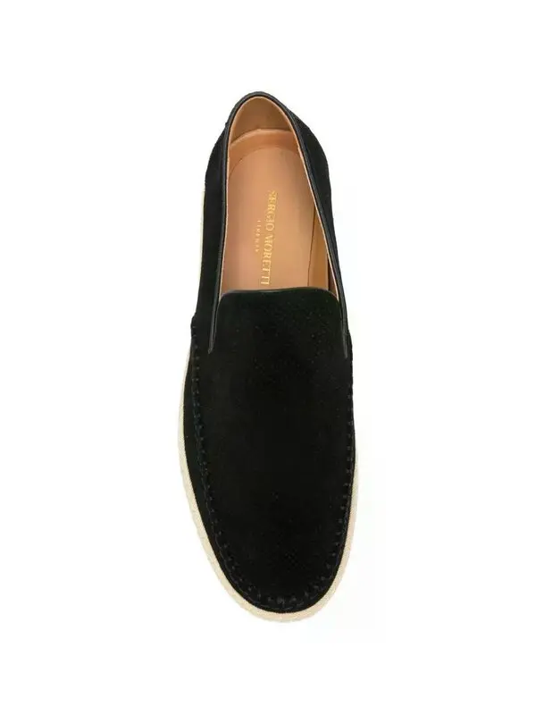 SERGIO MORETTI FIRENZE Suede Penny Loafers