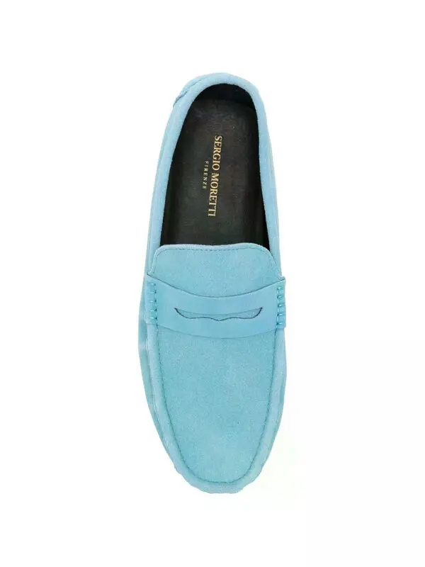 SERGIO MORETTI FIRENZE Suede Penny Loafers