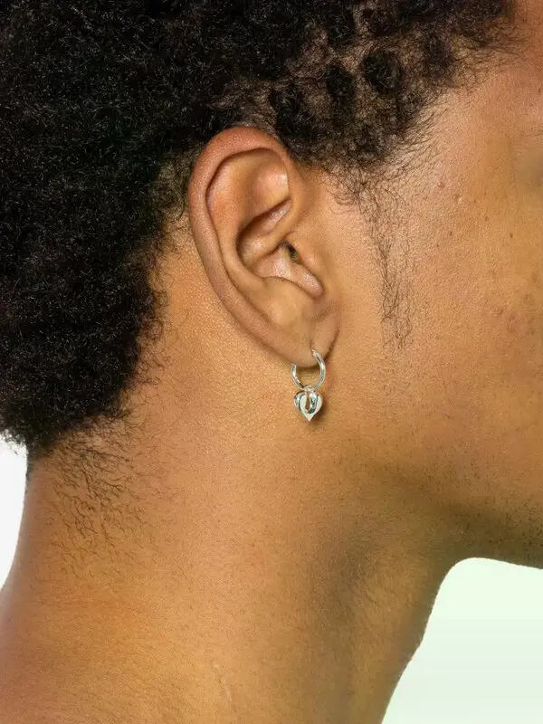 MISSOMA Molten Heart Charm Hoop Earrings