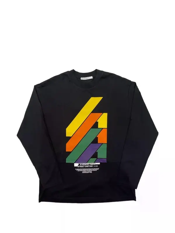 Givenchy Rare Graphic-print Long-sleeve T-shirt - Black