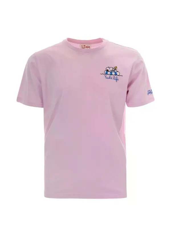 MC2 SAINT BARTH Portofino Slogan-embroidered T-shirt - Pink