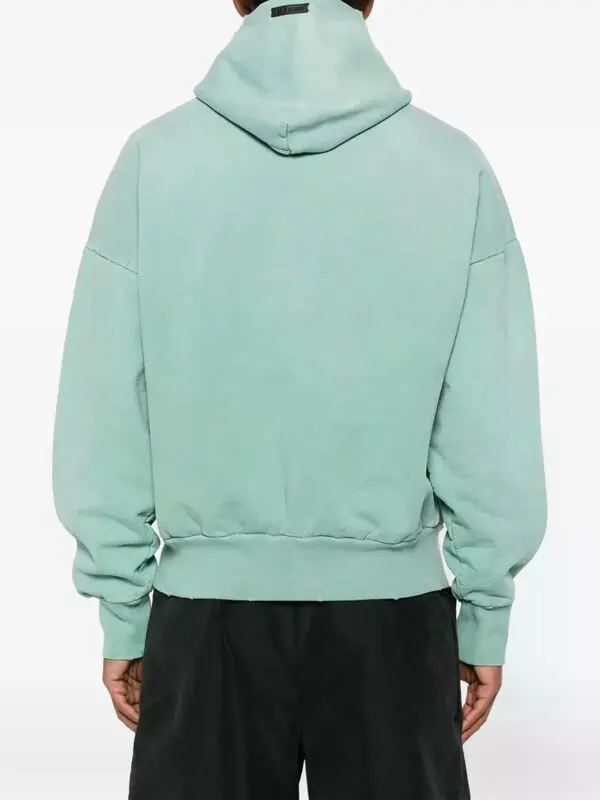 Fear Of God Logo-print Hoodie - Green
