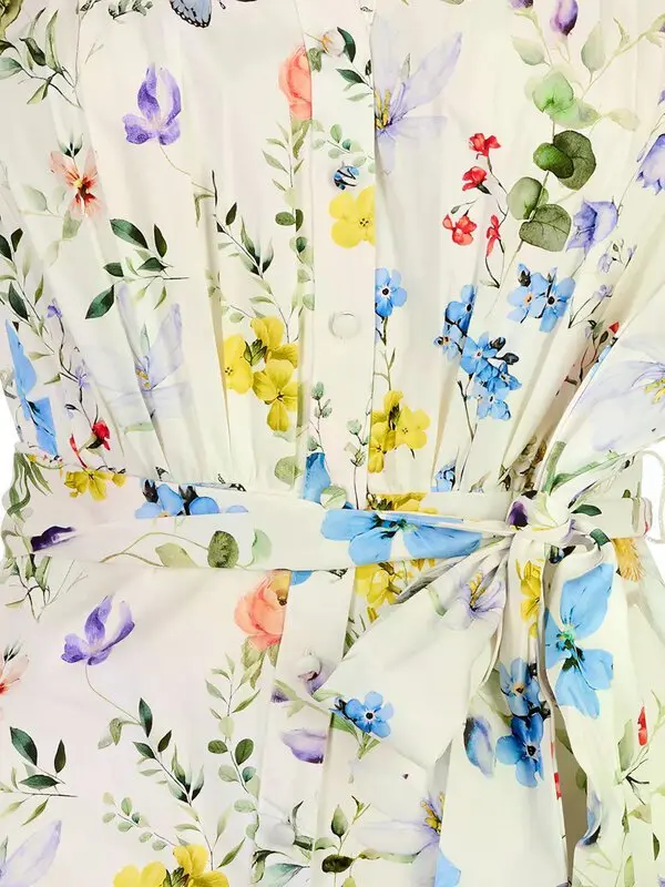 Alice + Olivia Floral Print Belted Dress