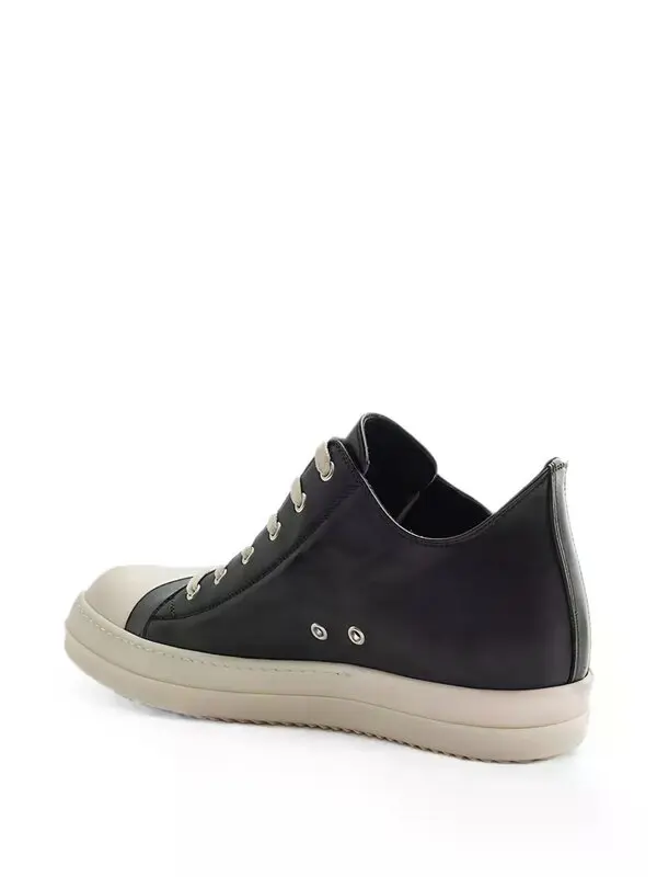 Rick Owens Leather Lace-up Sneakers - Black