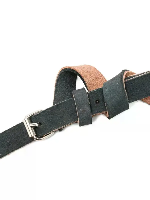 MARINA YEE Origami Leather Belt - Black