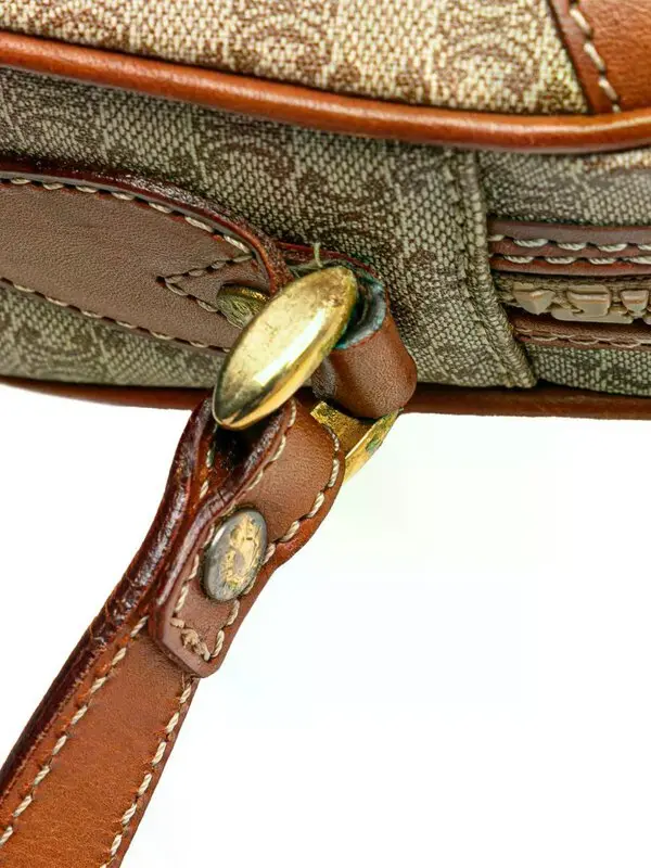 Celine Macadam Coated Canvas Crossbody Bag - Brown