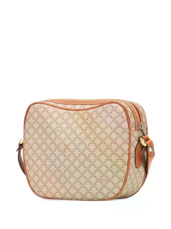 Celine Macadam Coated Canvas Crossbody Bag - Brown
