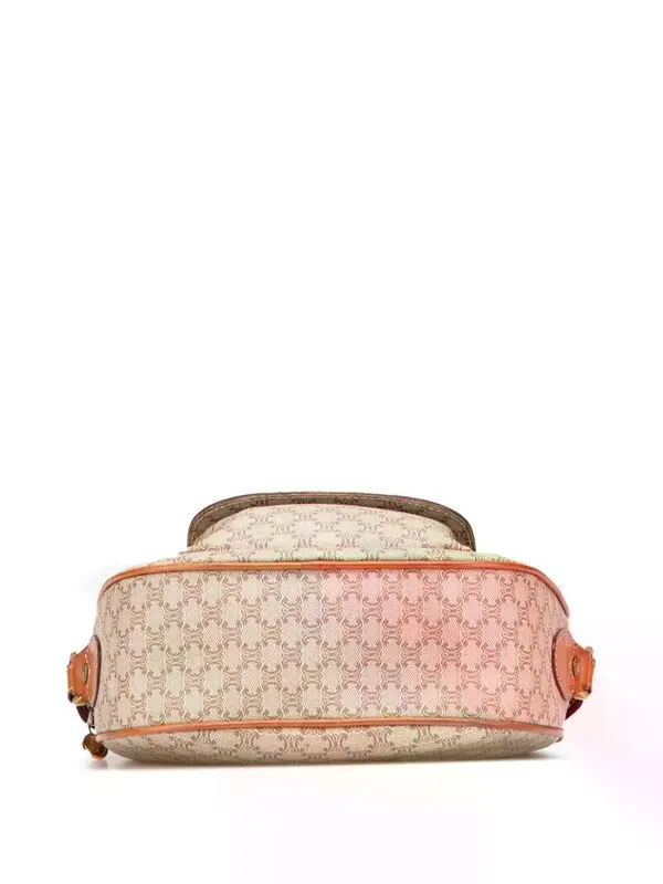 Celine Macadam Coated Canvas Crossbody Bag - Brown