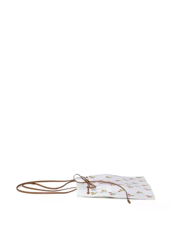 Miu Miu Embroidered Linen Tote Bag