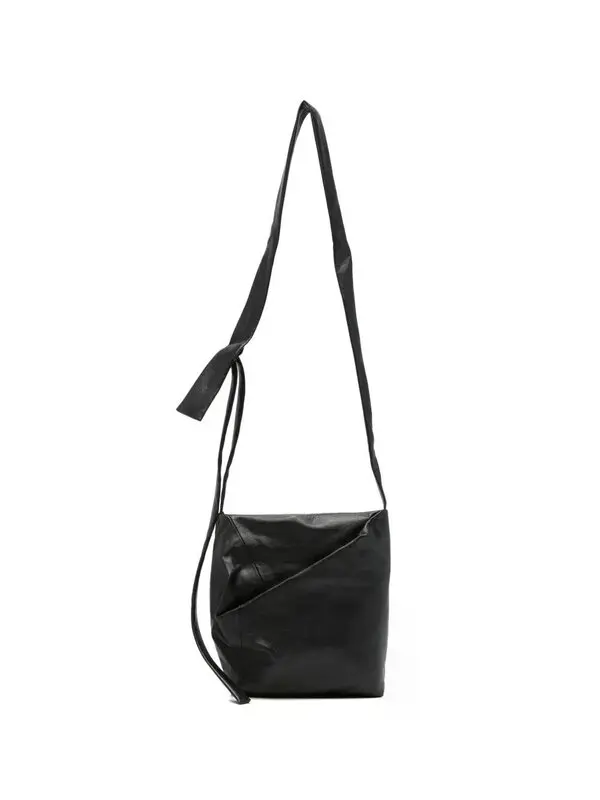 Yohji Yamamoto Leather Crossbody Bag - Black
