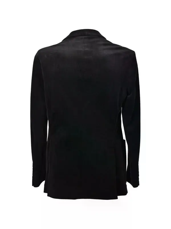 Brunello Cucinelli Corduroy-texture Double-breasted Blazer - Black