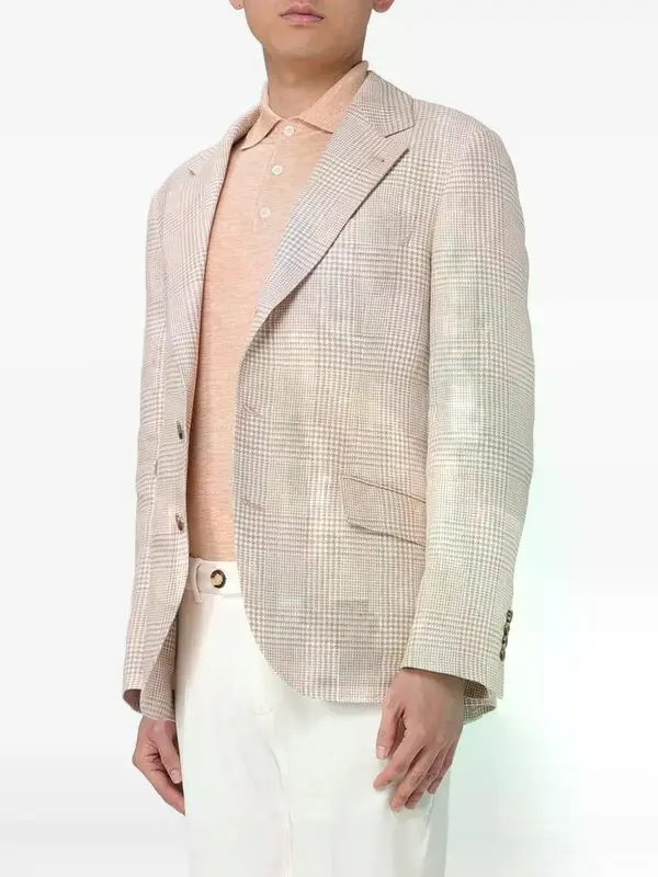 Brunello Cucinelli Plaid-check Notched-lapels Blazer