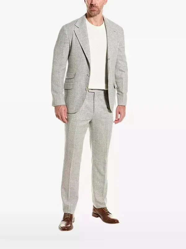 Brunello Cucinelli Plaid Tailored Suit - Grey