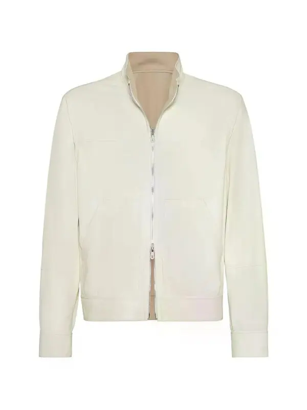 Brunello Cucinelli Cream Beige Zip-up Jacket - Neutrals