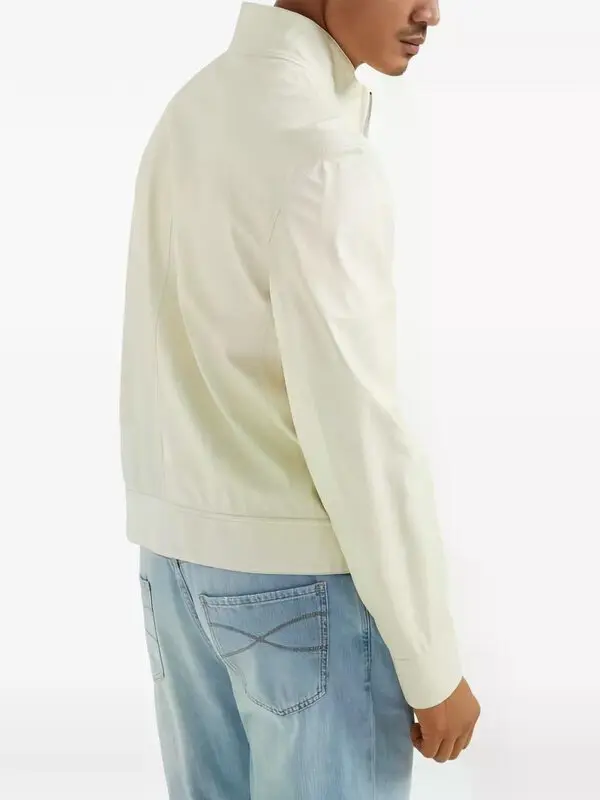 Brunello Cucinelli Cream Beige Zip-up Jacket