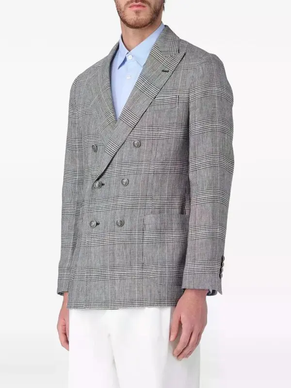 Brunello Cucinelli Plaid Double-breasted Blazer