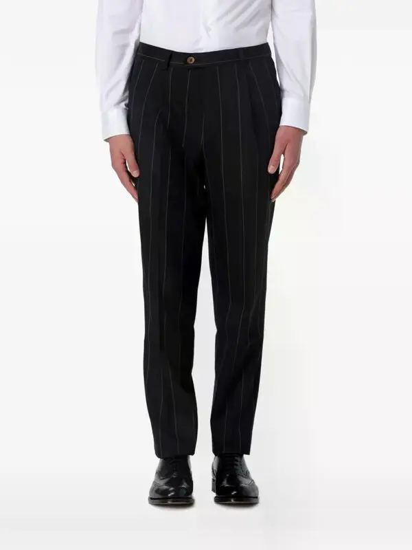 Brunello Cucinelli Tailored Pinstripe Trousers - Black