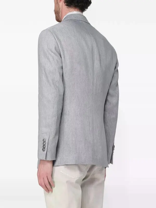 Brunello Cucinelli Double-breasted Linen Blazer