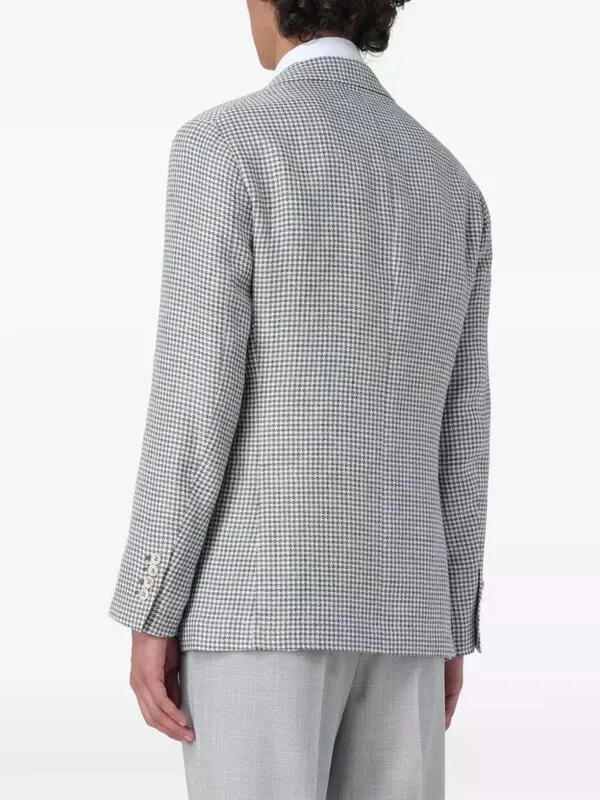Brunello Cucinelli Houndstooth-pattern Blazer - Grey