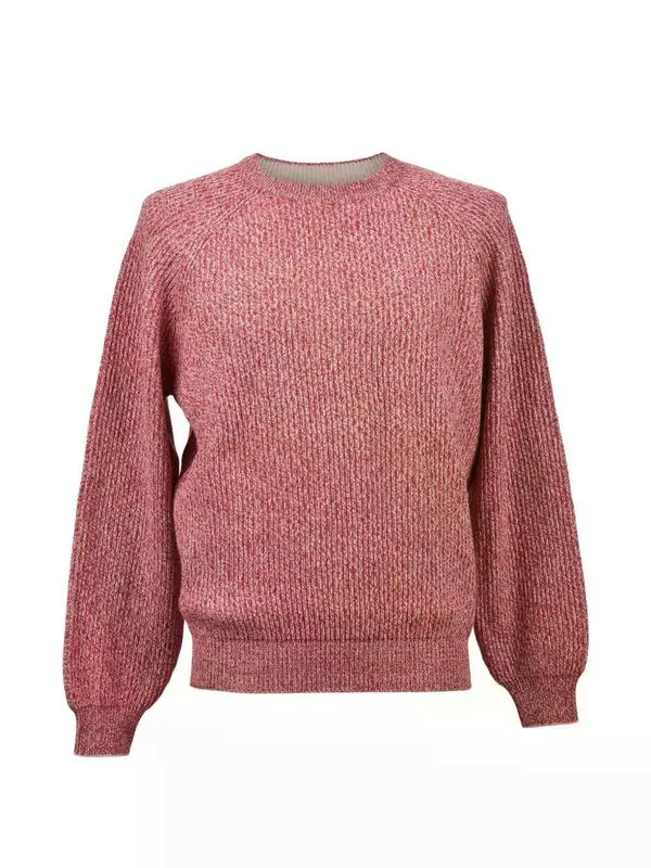 Brunello Cucinelli Ribbed-knit Raglan-sleeve Sweater - Red