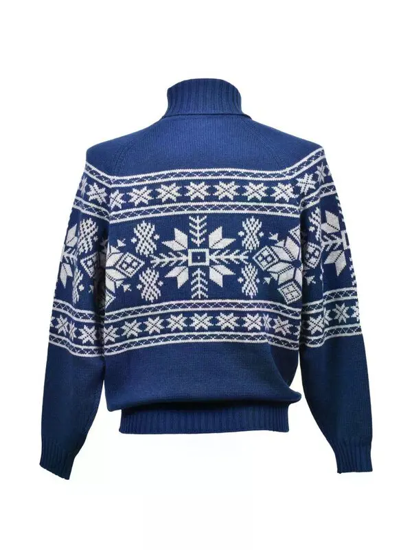 Brunello Cucinelli Patterned Jacquard Turtleneck Sweater