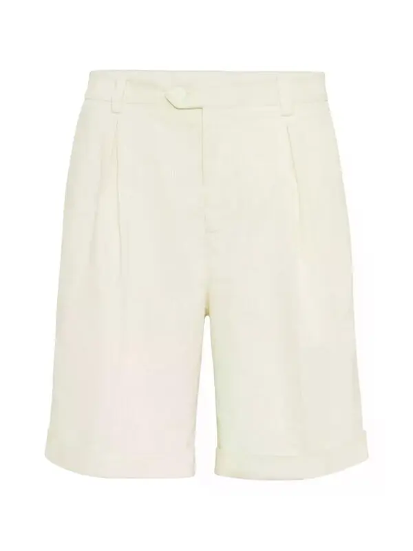 Brunello Cucinelli Pleated Corduroy Shorts