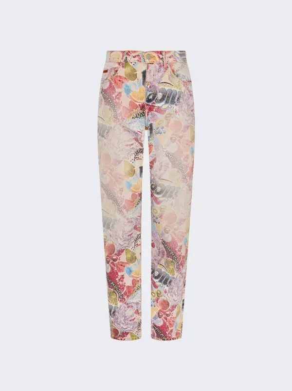 Martine Rose Relaxed Fit Fruit Print Jeans