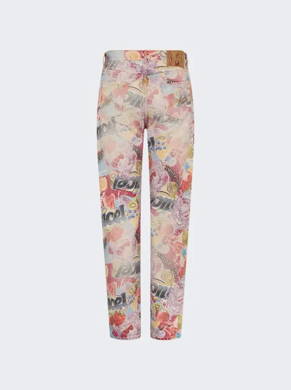 Martine Rose Relaxed Fit Fruit Print Jeans