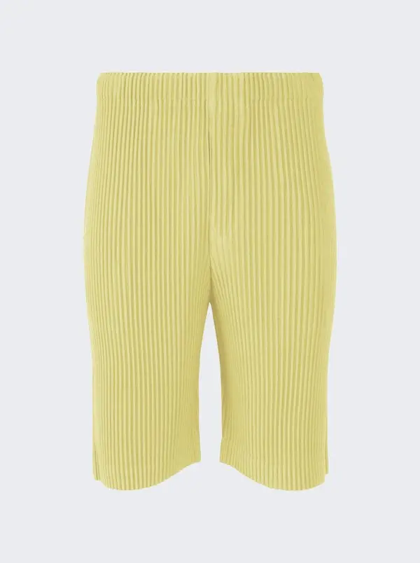 Issey Miyake Pleated Shorts - Yellow