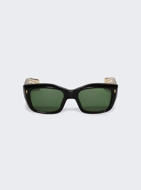 JACQUES MARIE MAGE Corniche Etna Rectangular Sunglasses - Black