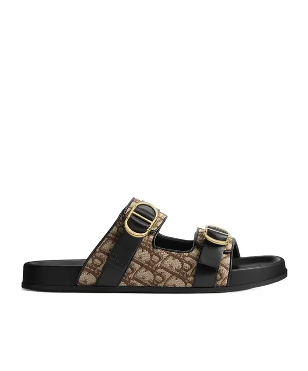 Dior Aqua Sandal With Vintage Gold-finish Buckle