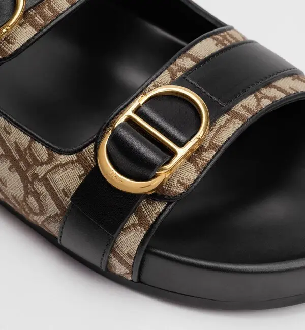 Dior Aqua Sandal With Vintage Gold-finish Buckle