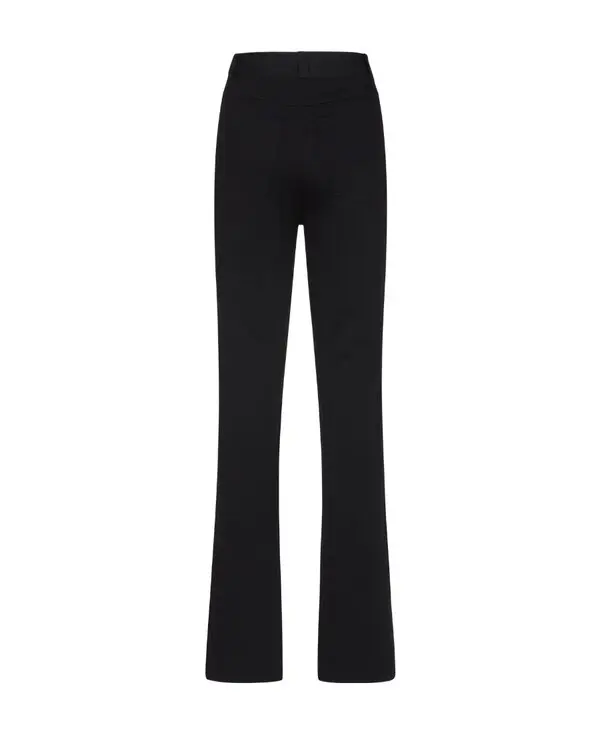 Givenchy High-waist Satin-finish Flared Trousers With Hidden Closure