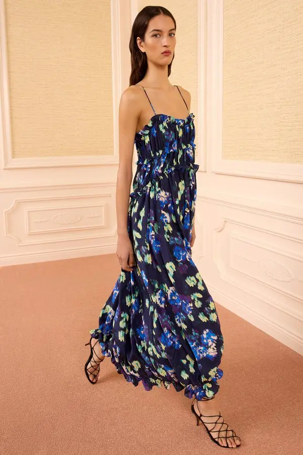 Ulla Johnson Clove Cami Silk Midi Dress In Floral Print