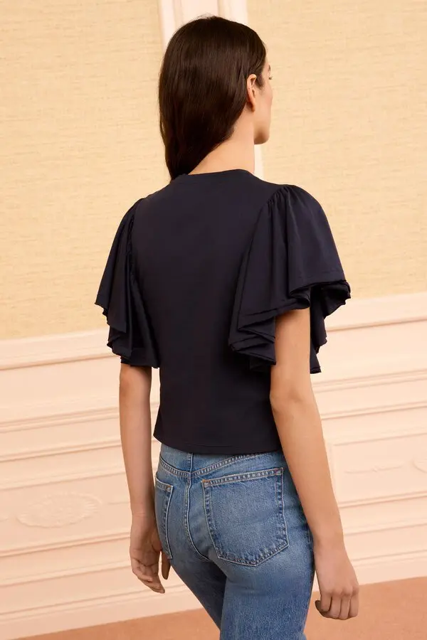 Ulla Johnson Cordelia Cotton Top - Midnight